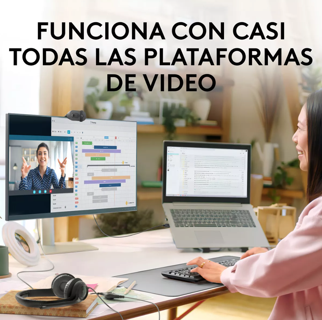 Cámara Web Full Hd 1080p Logitech Brio 100 Grafito Color Gris oscuro ...